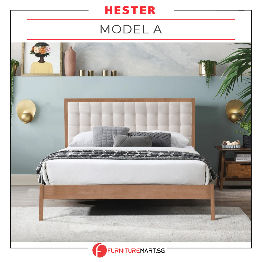 Hester Series Queen/King Wooden Bed Frame Japanese Style Nordic Design ...