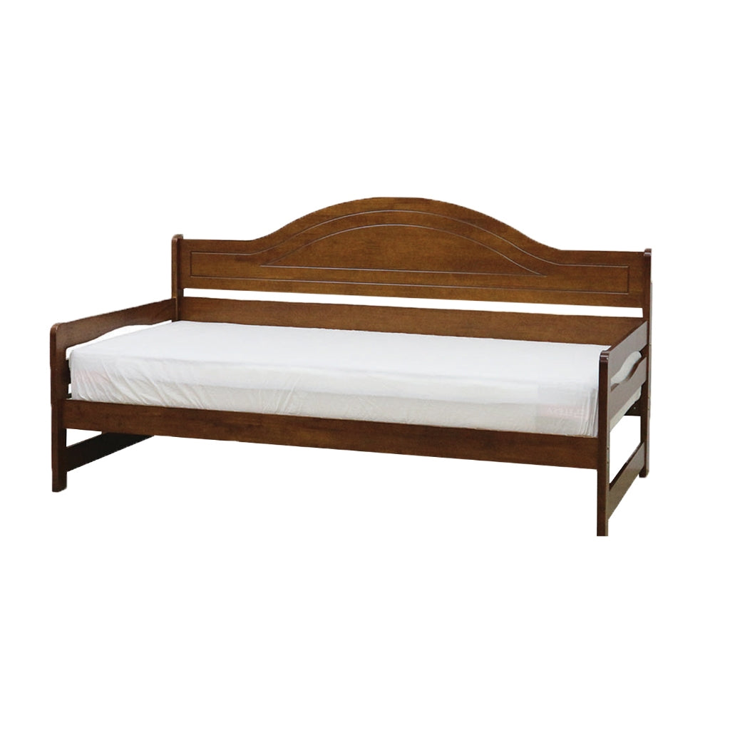 Felix Single Daybed Bed Frame Slatted Wood Base MDF+Veneer w/ Mattress ...