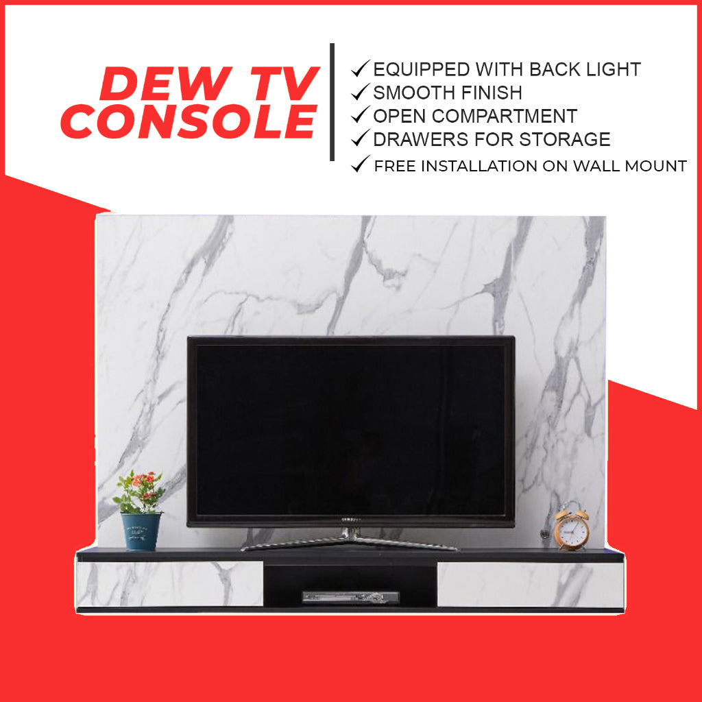Dew Series Living Room TV Console with LED Backlight in 4 Design ...