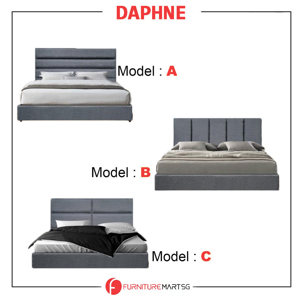 Daphne Headboard Bedframe Divan Only 3 Model Designs | Furnituremart.sg