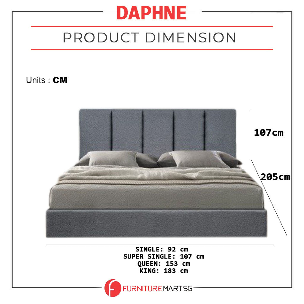 Daphne Headboard Bedframe Divan Only 3 Model Designs | Furnituremart.sg
