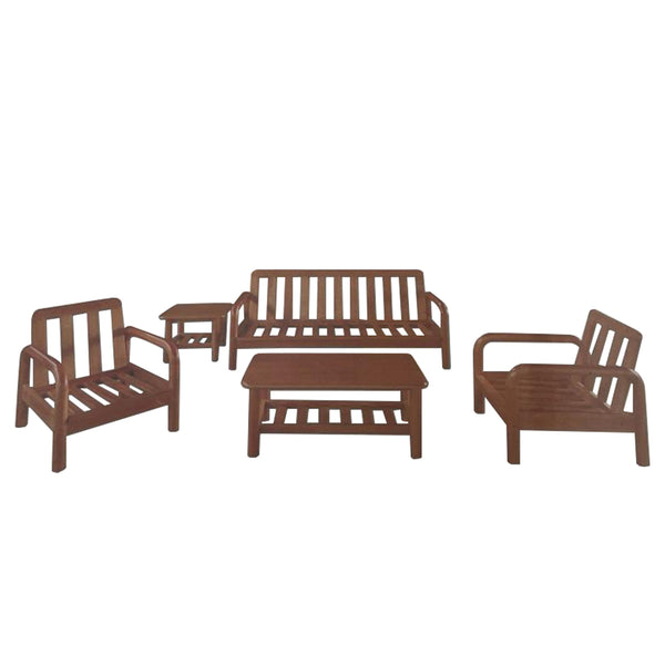 Edley Living Room Sofa Set Mahogany Wood Furniture | Furnituremart.sg
