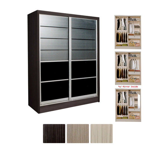 Fuego Series 1 5FT 2-Door Sliding Door Wardrobe Models Mirror ...